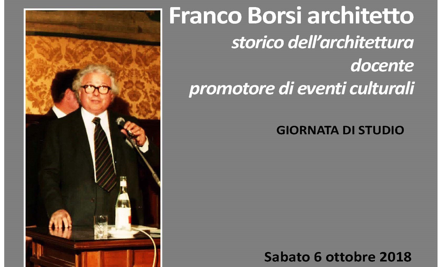 Pistoia rende omaggio al celebre architetto Franco Borsi con una ...